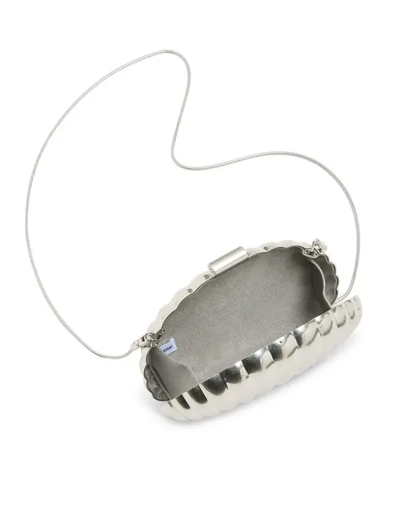 Simkhai Monet Shell Clutch - Silver