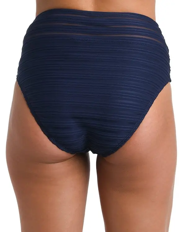 La Blanca High Waisted Bikini Bottom - Indigo