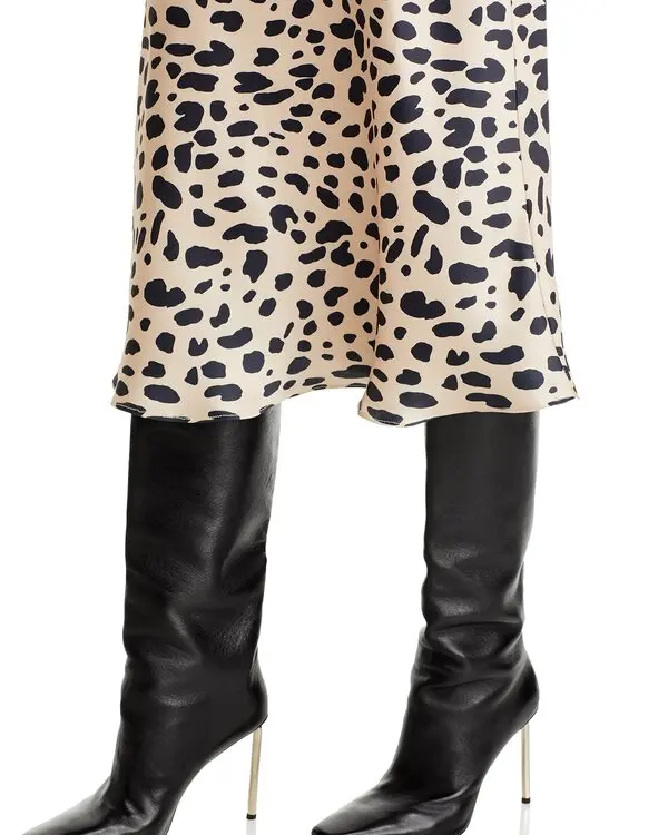Aqua Midi Slip Skirt - Animal