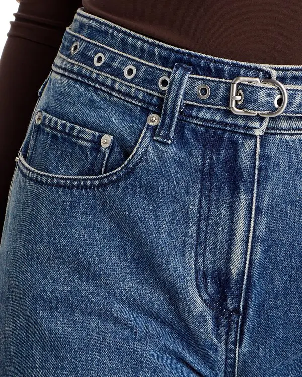 3.1 Phillip Lim High-rise Wide-leg Belted Jeans - Blue
