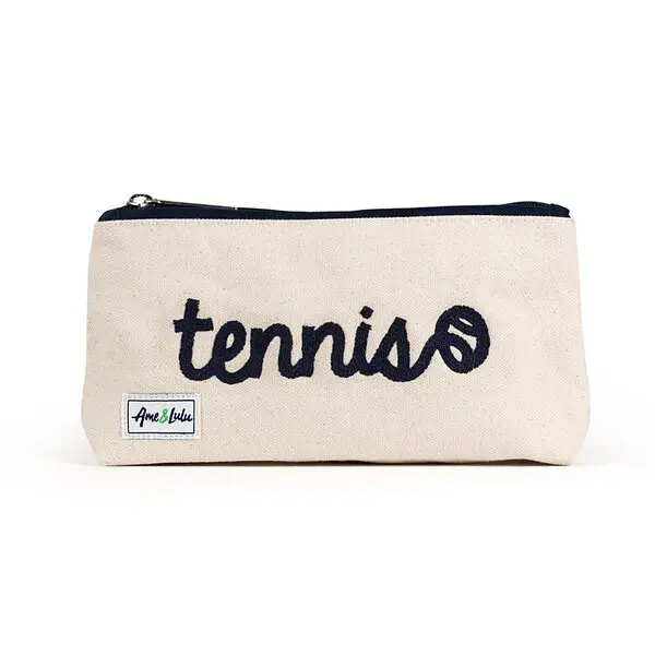AME & LULU Brush It Off Cosmetic Case - Natural Navy