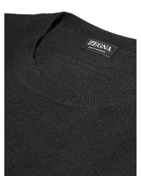 Zegna Oasi Cashmere Crewneck Sweater - Black