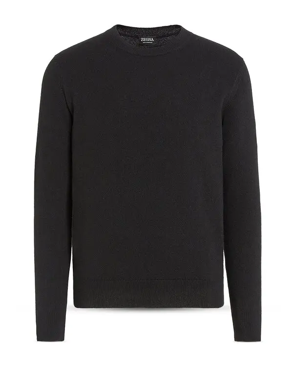 Zegna Oasi Cashmere Crewneck Sweater - Black