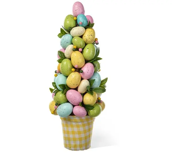 GLITZHOME 16' Easter Egg Table Top Tree