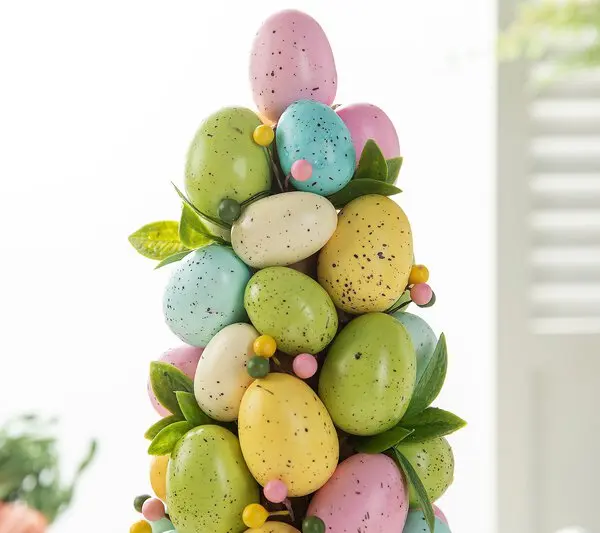 GLITZHOME 16' Easter Egg Table Top Tree