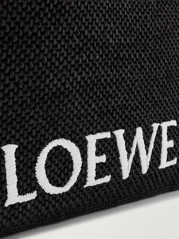 Loewe Medium Logo-embroidered Raffia Tote Bag