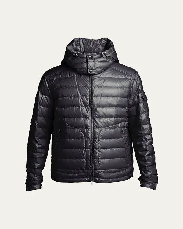 Moncler Lauros Quilted Hooded Down Jacket - Black
