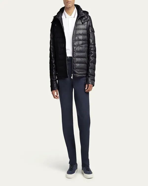 Moncler Lauros Quilted Hooded Down Jacket - Black