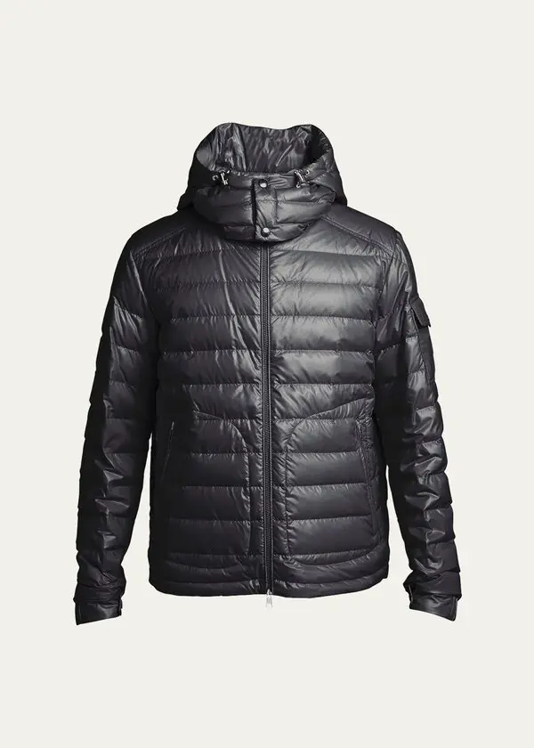 Moncler Lauros Quilted Hooded Down Jacket - Black