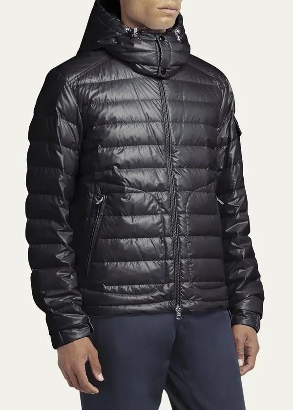 Moncler Lauros Quilted Hooded Down Jacket - Black