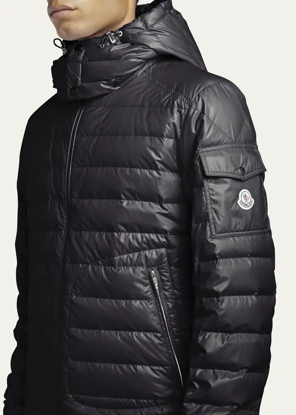 Moncler Lauros Quilted Hooded Down Jacket - Black