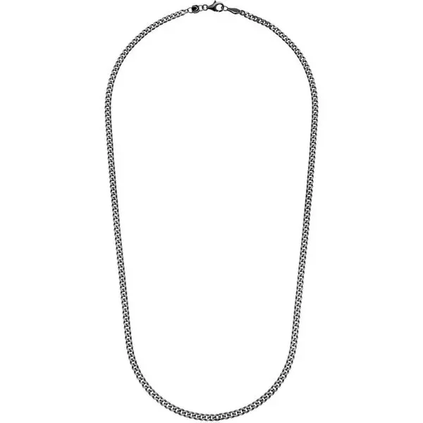 CRISLU Curb Chain Necklace - Black Rhodium