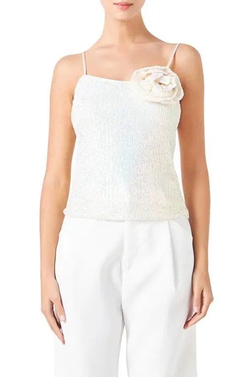 Endless Rose Sequin Rosette Camisole