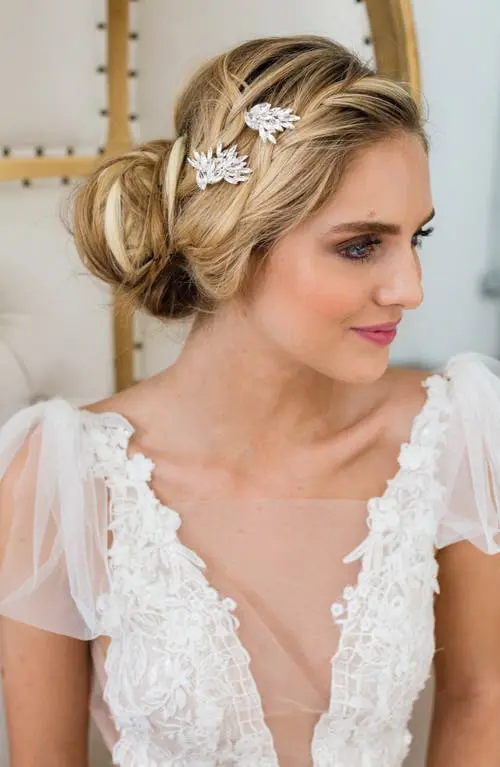 Brides & Hairpins Guilia Set Of 2 Hair Clips - Silver