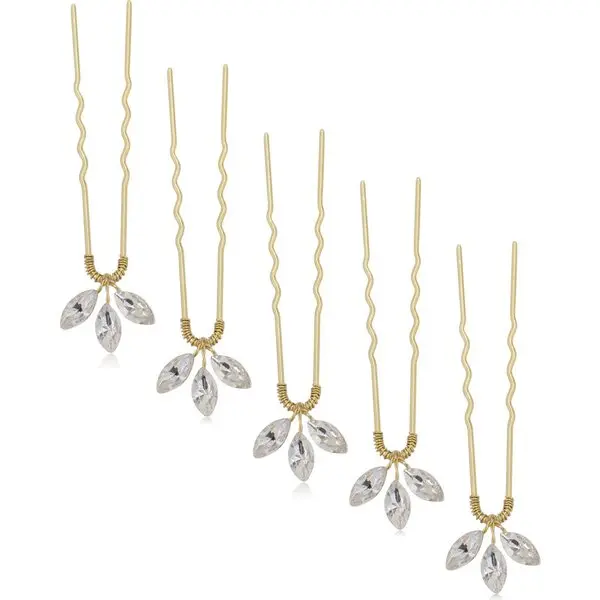 Brides & Hairpins Arden Set Of 5 Hair Pins - Gold
