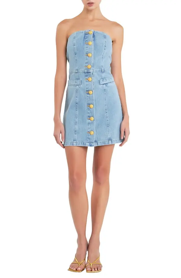 English Factory Denim Mini Tube Dress