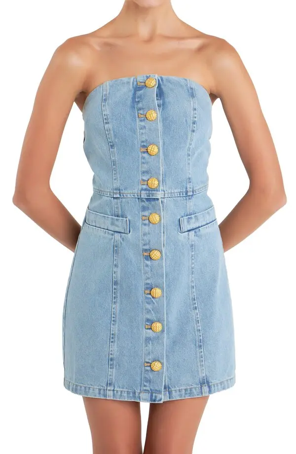 English Factory Denim Mini Tube Dress