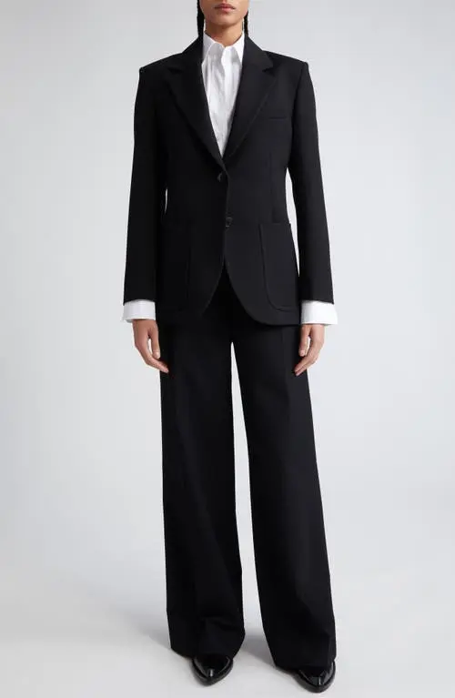 Victoria Beckham Patch Pocket Twill Blazer
