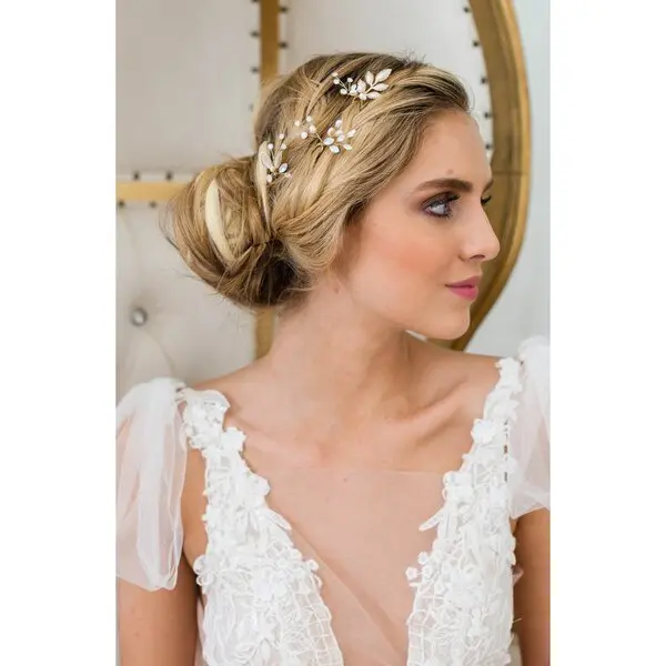 Brides & Hairpins Eden Set Of 3 Hair Pins - Gold