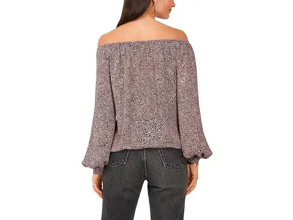 Vince Camuto Long Sleeve Off-the-shoulder Blouse - Black
