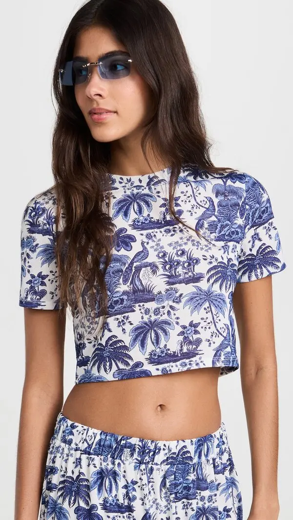 Staud Fernanda Toile Print Top