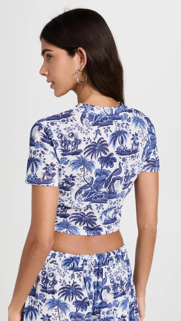 Staud Fernanda Toile Print Top