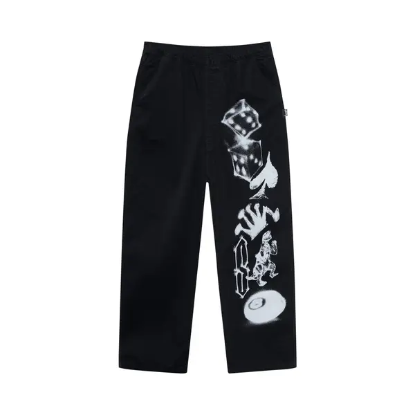 StÜssy Airbrush Icon Beach Pant - Black