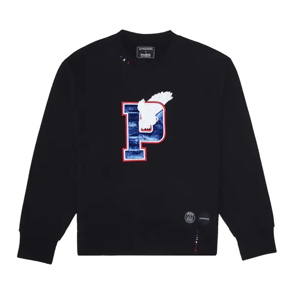 PARIS SAINT-GERMAIN X 3.paradis Letterman Crewneck Sweater