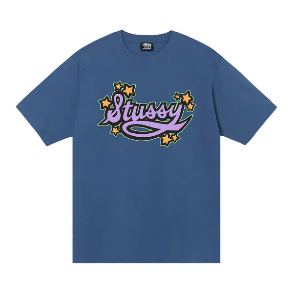 StÜssy Star Script Tee 'midnight