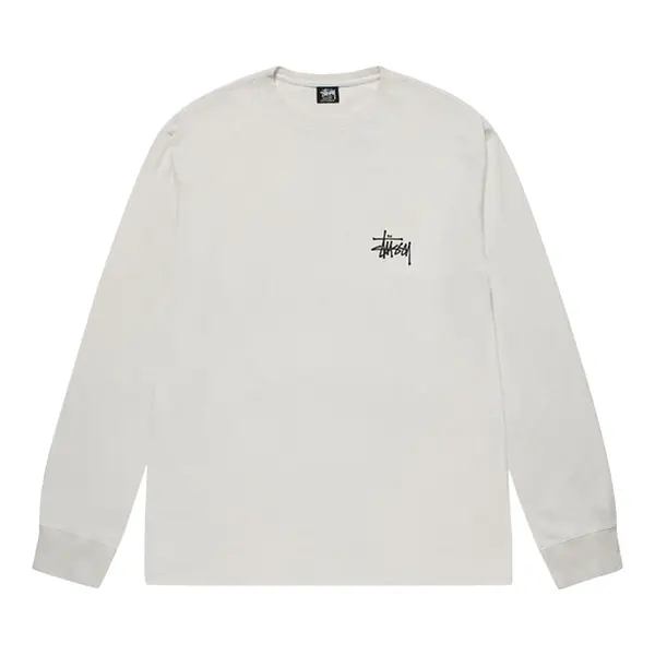 StÜssy Basic Pigment Dyed Long-sleeve Tee 'natural - White