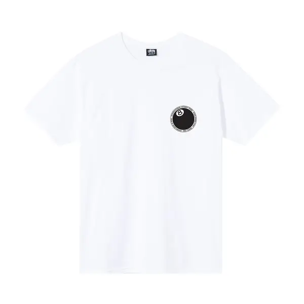 StÜssy 8 Ball Dot Tee - White