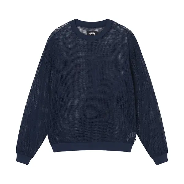 StÜssy Cotton Mesh Long-sleeve Crew - Blue