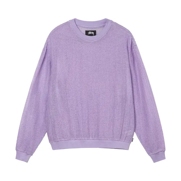 StÜssy Cotton Mesh Long-sleeve Crew - Purple