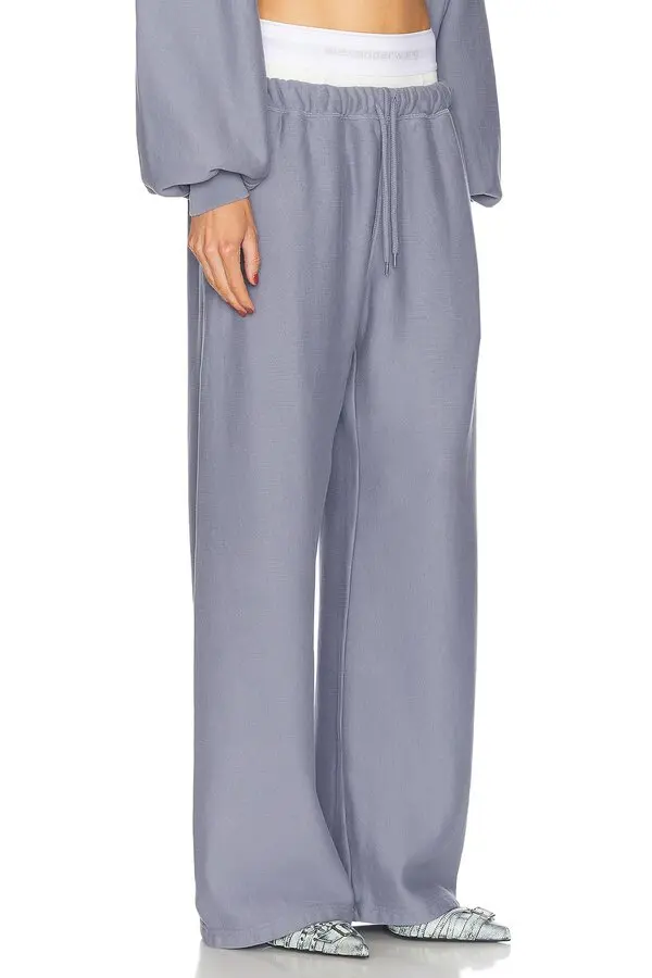Alexander Wang Wide Leg Sweatpant - Washed Vintage Blue