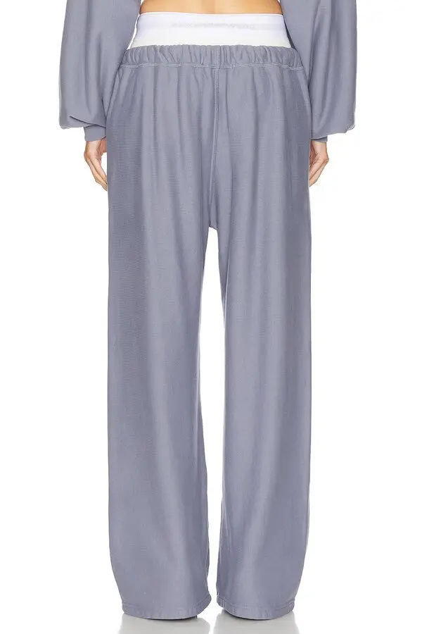 Alexander Wang Wide Leg Sweatpant - Washed Vintage Blue