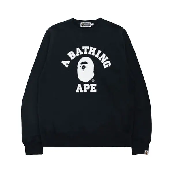 A BATHING APE College Crewneck - Black