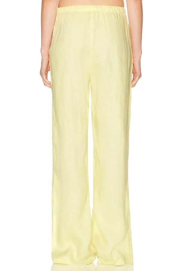 AEXAE Linen Drawstring Trouser - Butter Yellow