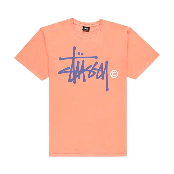 StÜssy Basic Logo Pig. Dyed Tee 'neon