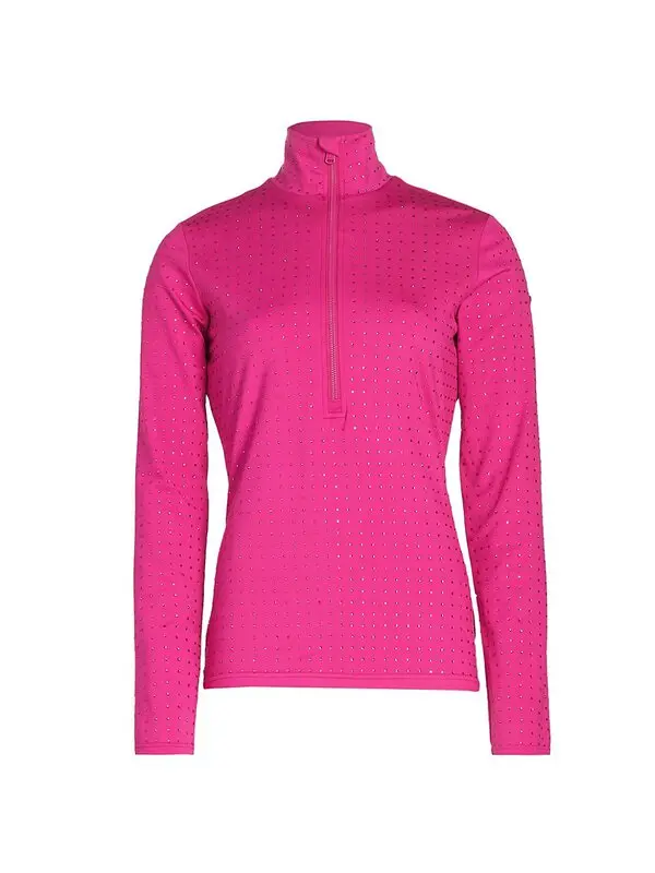 Goldbergh Spark Stretch Interlock Ski Pullover Top - Passion Pink