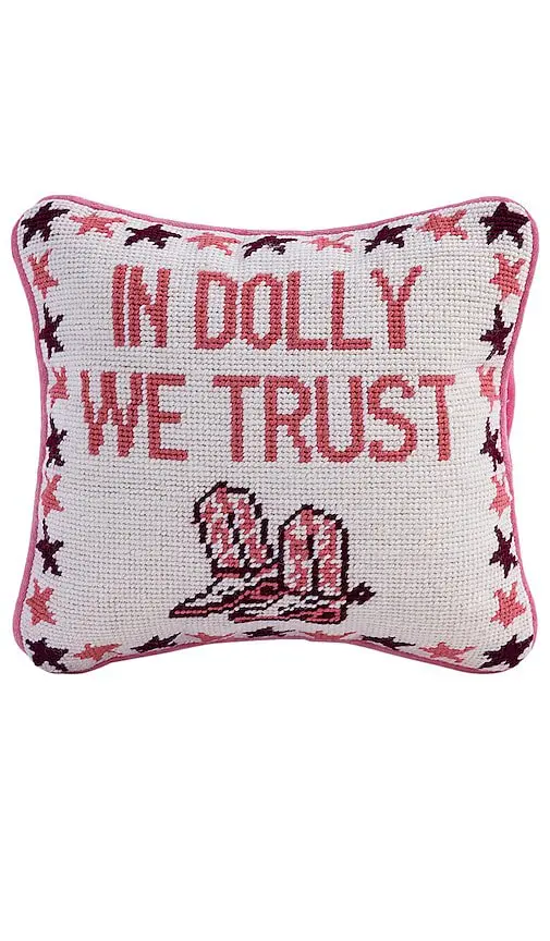 FURBISH Trust Dolly Needlepoint Pillow In Pink - N,a