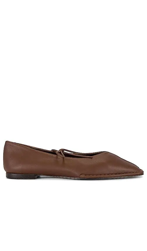 ALOHAS Sway Flat With Tie Fastening - Chestnut Brown