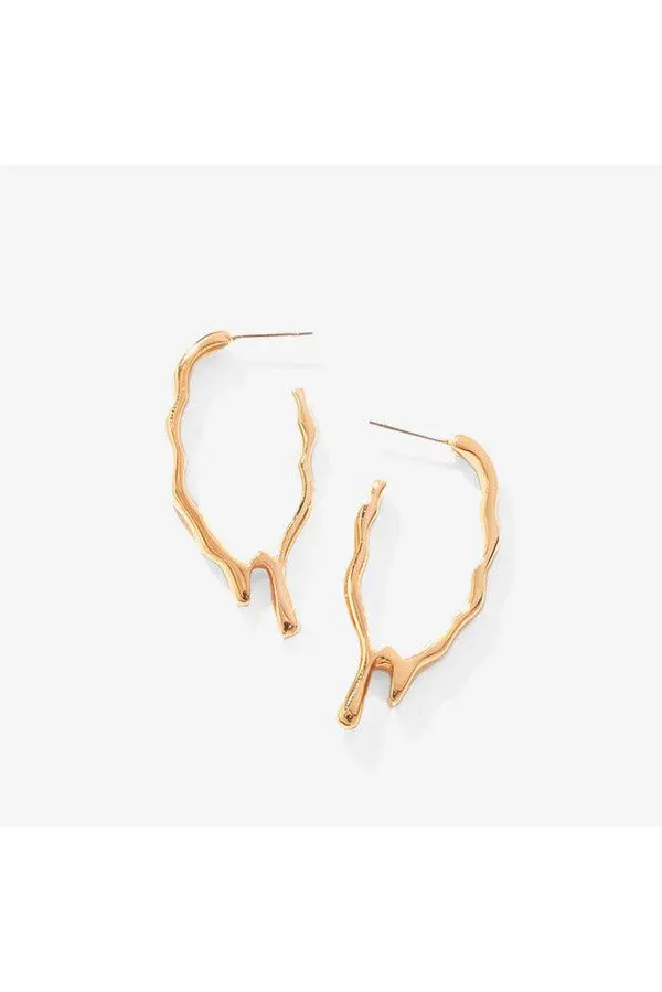 SOKO Tiriko Midi Drip Hoop Earrings - Gold
