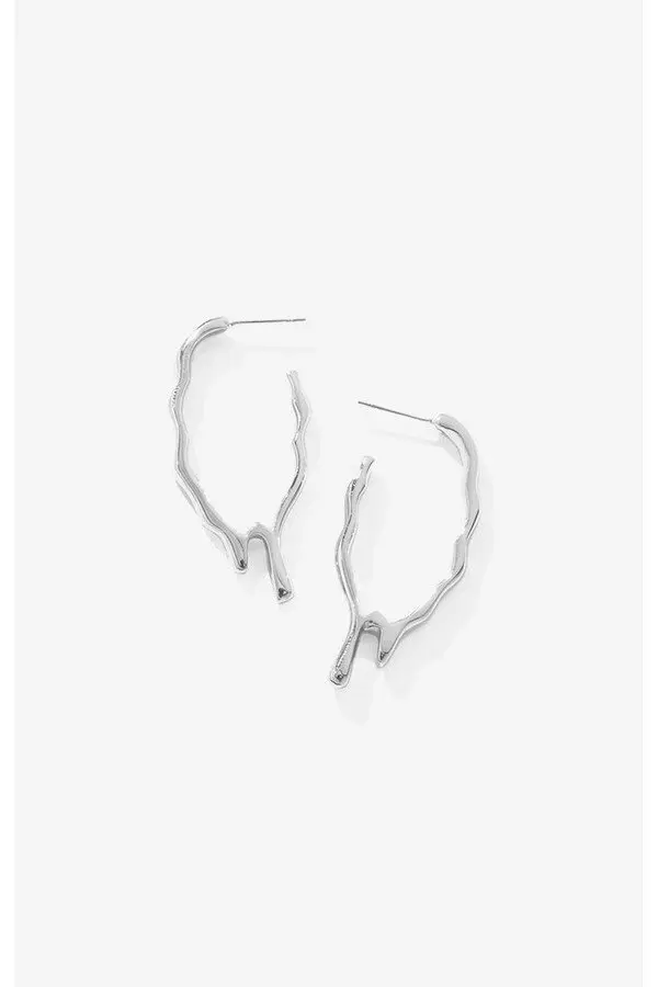SOKO Tiriko Midi Drip Hoop Earrings - Silver