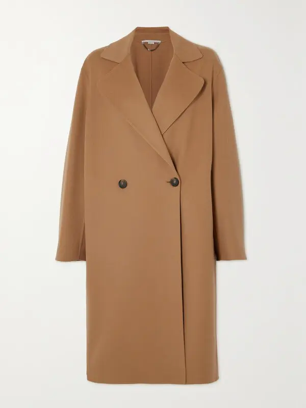 Stella McCartney Iconic Double-breasted Wool Coat - Brown