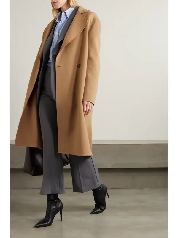 Stella McCartney Iconic Double-breasted Wool Coat - Brown