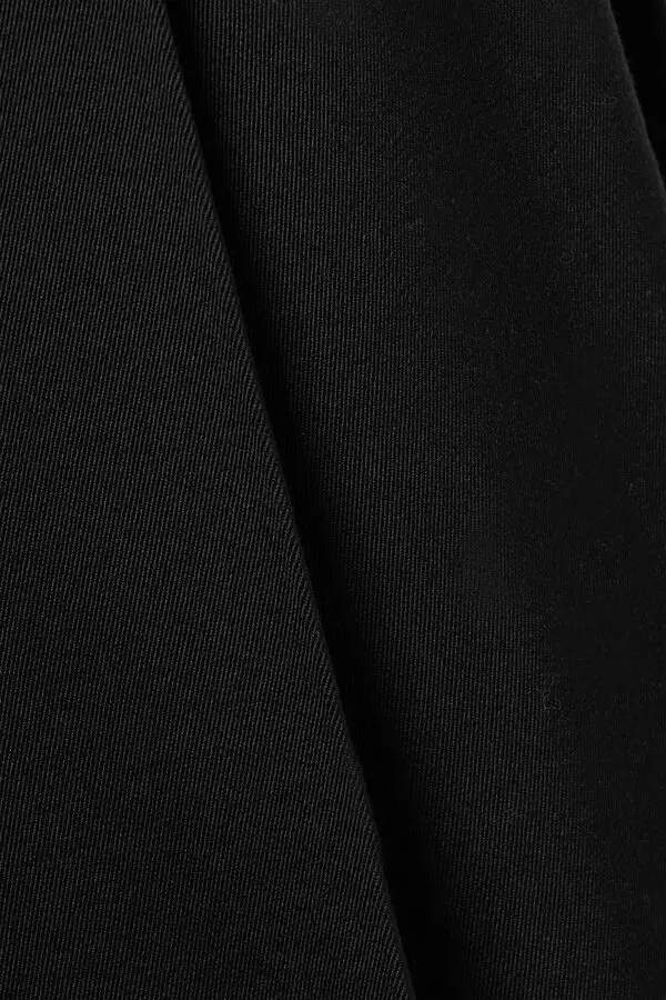 Khaite Ashford Pleated Wool-blend Twill Tapered Pants - Black