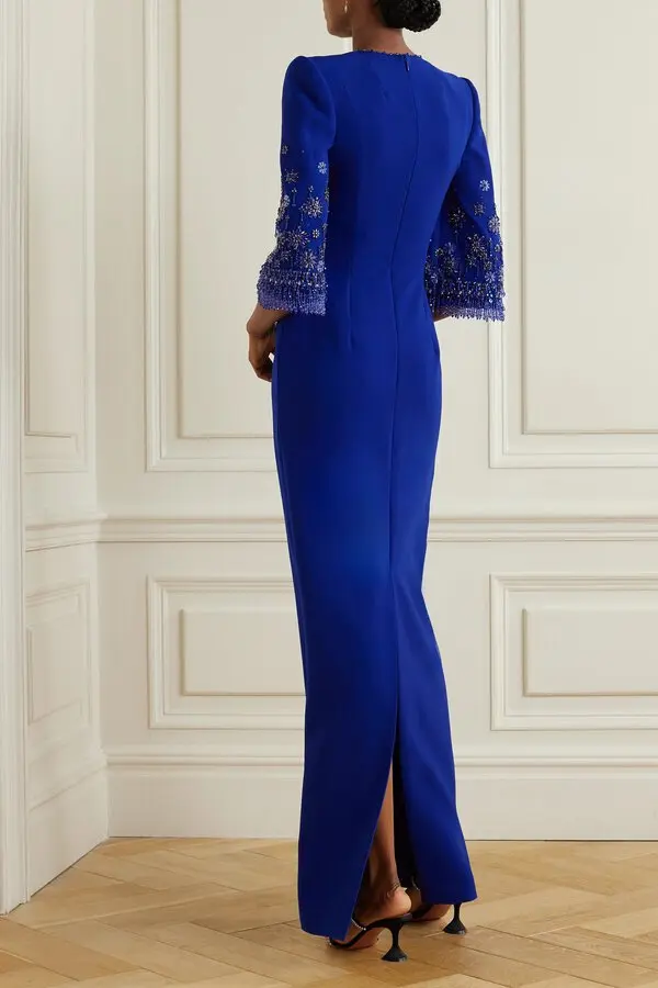 Jenny Packham Sandrine Embellished Cady Gown