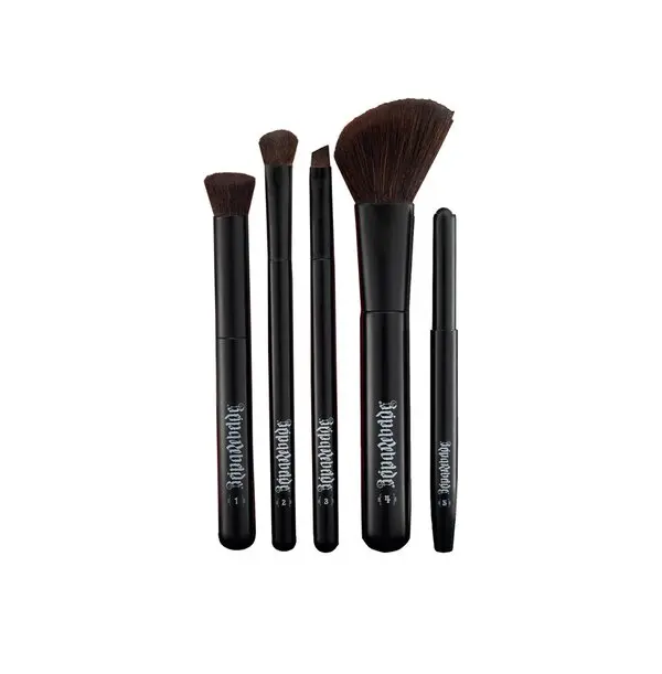 REINA REBELDE Five Piece Makeup Brush Set - Black