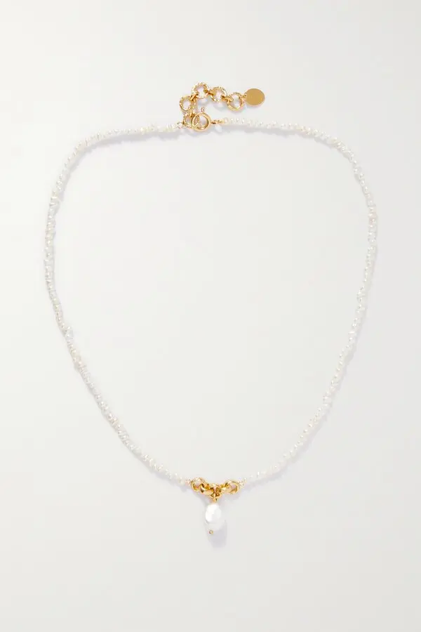 Pacharee Prado Gold Vermeil Pearl Necklace
