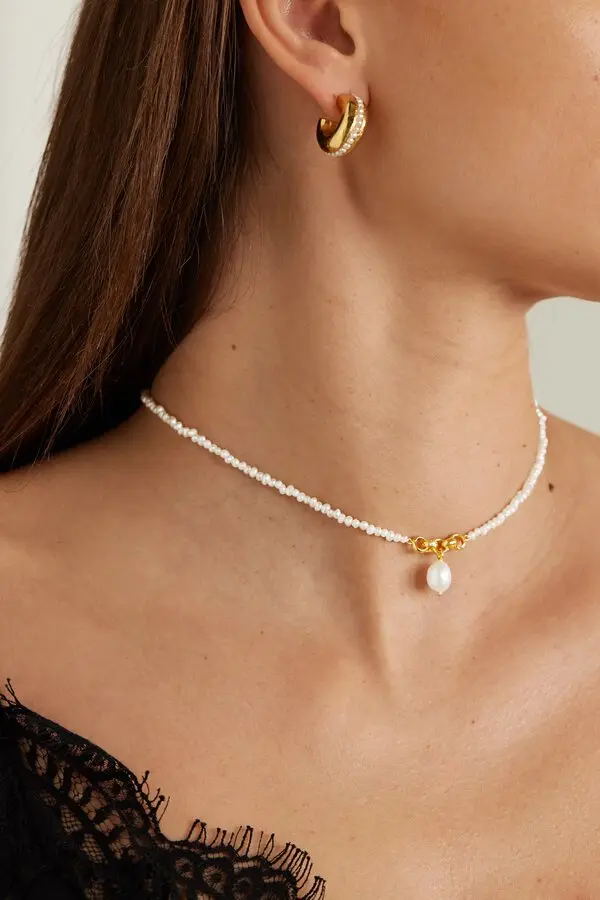 Pacharee Prado Gold Vermeil Pearl Necklace